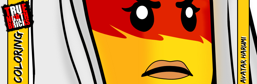Avatar Harumi Coloring Page inspired by Ninjago - True North Bricks