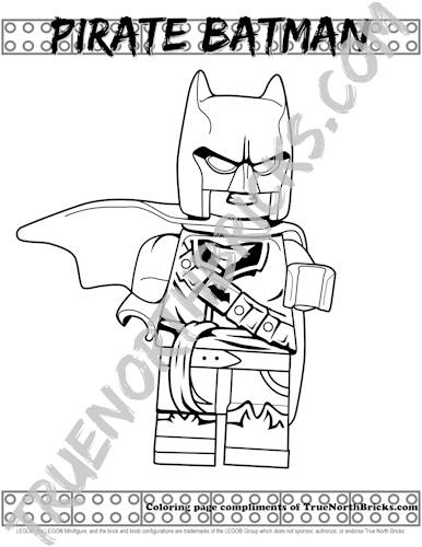 Pirate Batman Coloring Page - Free from True North Bricks